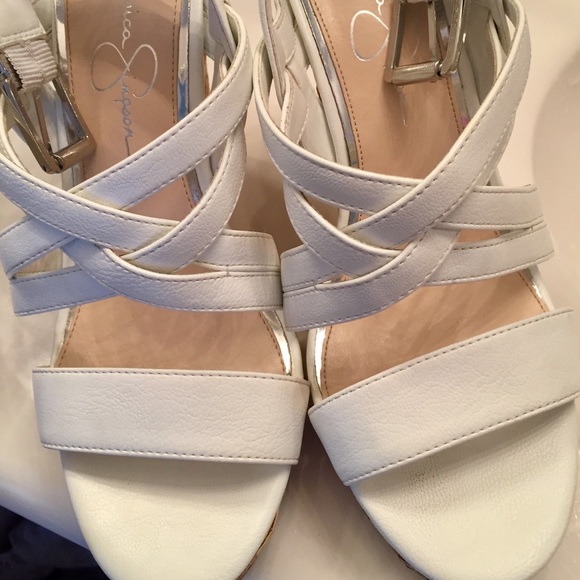 Jessica Simpson | Shoes | Jessica Simpson Julita White Platform Wedge ...